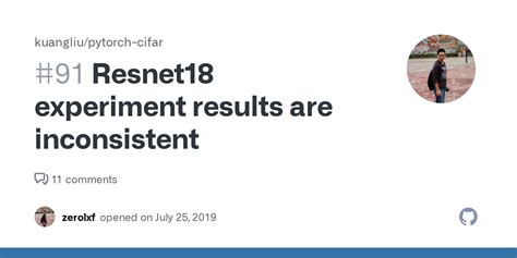 resnet18 experiment results are inconsistent · issue 91 · kuangliu