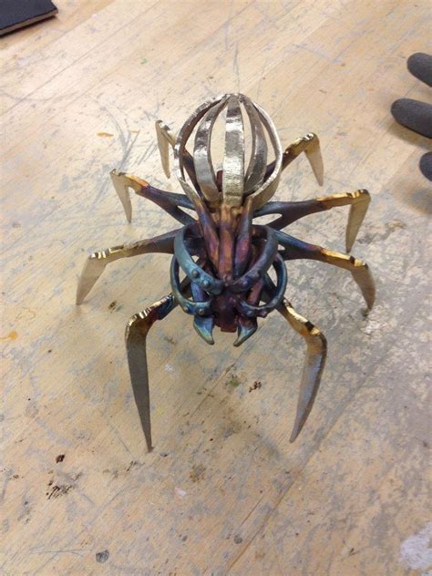 Bronze Pour Scissor Spider Sculpture By Cathartica On Deviantart