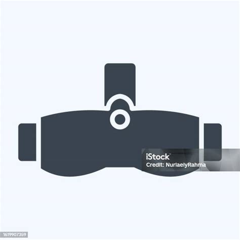 아이콘 Vr 안경 3d 시각화 기호와 관련이 있습니다 글리프 스타일 심플한 디자인 편집 가능 간단한 그림 3차원 형태에 대한 스톡 벡터 아트 및 기타 이미지 Istock