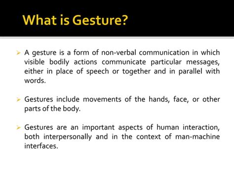 Gesture Recognition Technology Ppt Pptx Operating Systems Computer Software And Applications