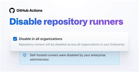 Github Actions You Can Now Disable Repo Level Self Hosted Runners In