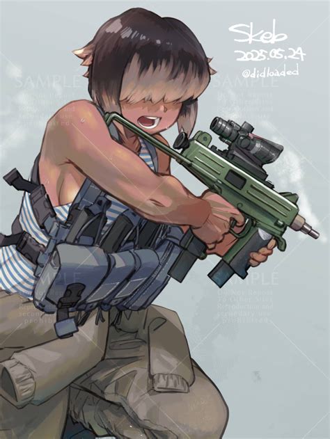 Safebooru 1girl Absurdres Ammunition Pouch Artist Name Bandt Mp9