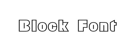 Block Outline Font Dafont Style