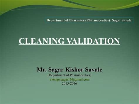 Cleaning Validation Steps For Gmp Plant Pdf Home Appliances Home And Garden
