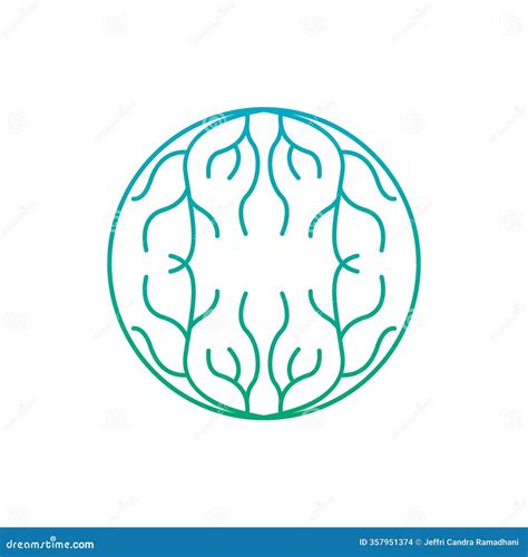 Neuron Logo Design Vector Nerve Cell Illustration Molecular Dna Health