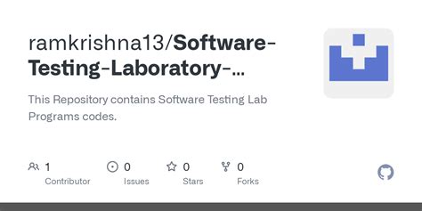 Github Ramkrishna13software Testing Laboratory 18isl66 21isl66