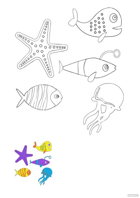 Sea Animals Template Printable Free Printable Template