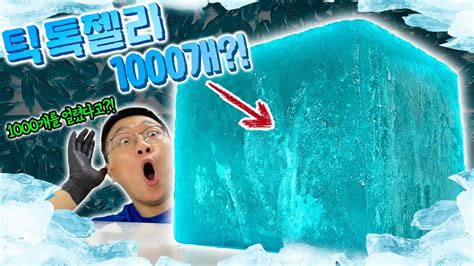 틱톡젤리 1000개 얼리면 초대형 틱톡젤리 얼음 크기 실화냐 합성 아님 Youtube