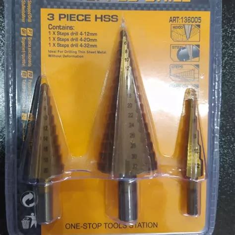 خرید و قیمت مته کاجی مخروطی ست 3 عددی دینگی کد 136005 مخصوص انواع فلزات و چوب کیفیت ساخت عالی از