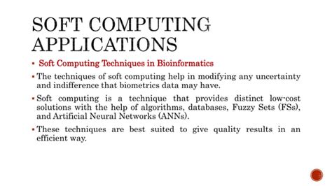 Soft Computing Techniques Part Pptx