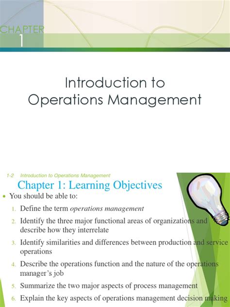 Chapter-1 Operation Management | PDF | Operations Management | Factors Of Production