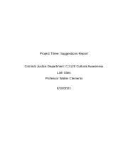 Cj 120 Project Three Docx Project Three Department Of Criminal