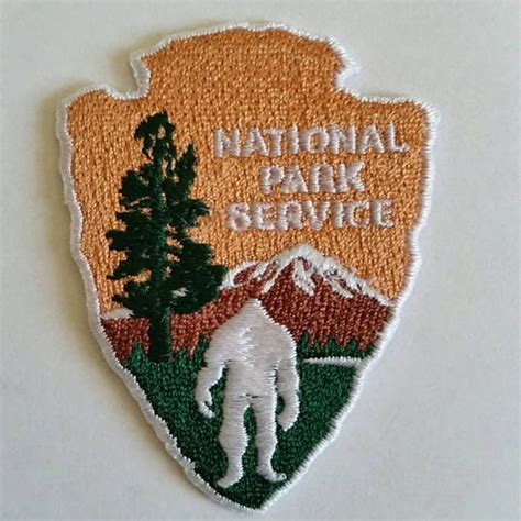 Bigfoot Sasquatch National Park Service Patch Iron On And Sew On