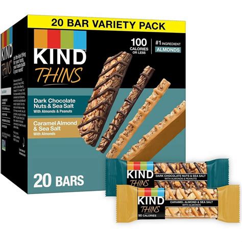Kind Thins Variety Packs Dark Chocolate Nuts And Sea Salt Caramel