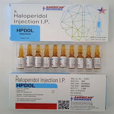 Haloperidol Injection 50mg 5 Mg At Rs 14 Piece In Nagpur Id 2851787691533