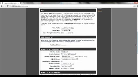 D Link Router How To How To Do Manual Wireless Setting YouTube