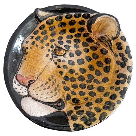 Porcelaine De Paris Décor Chasses Royales Hand Decorated Bowl With Cheetahs For Sale At