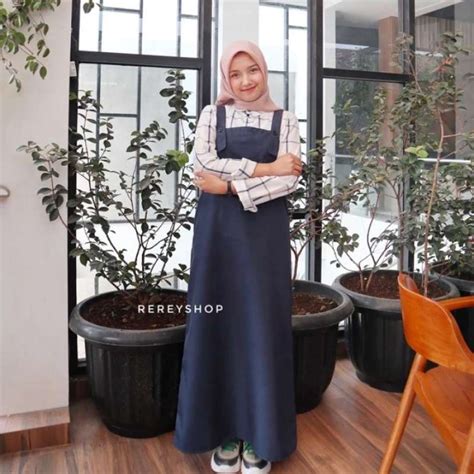 Jual Anya Overall Bahan Drill Tebal By Rereyshop Mustard M Di Seller