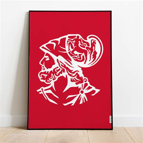 Ajax Poster Logo Rood Footballdesign