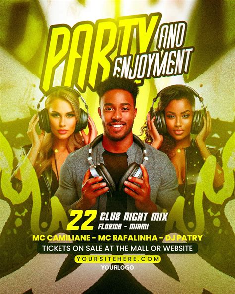 Flyer Psd Editable Club Night Neon Design Download Psd Templates And Mockups