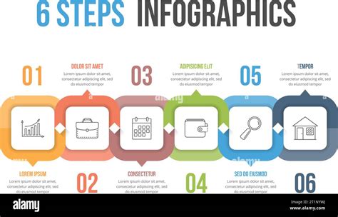Infographic Template With Six Steps Or Options Workflow Process Diagram Vector Eps10