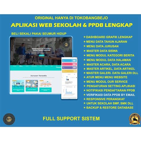 jual aplikasi web source code website sekolah disertai ppdb lengkap