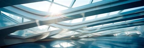 Premium Photo Abstract Architectural Shadows Cast By Futuristic Skylights Creating A Visually