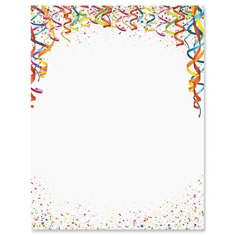 Celebration Confetti Birthday Letter Papers Set Of 25 Birthday Party