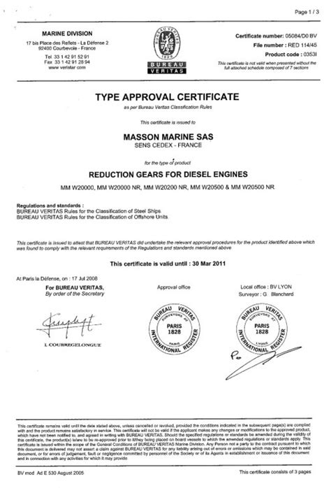 Bv Masson Marine Classification Bv Masson Marine