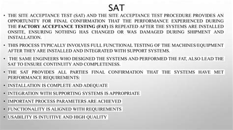 Site Acceptance Test Pptx
