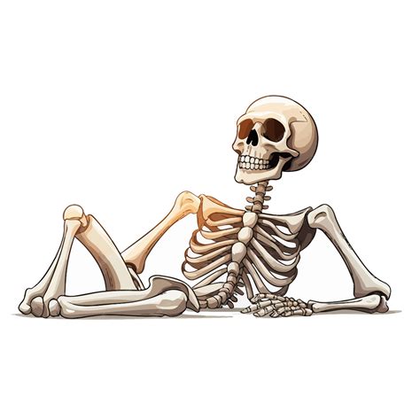 Premium Vector Lying Skeleton