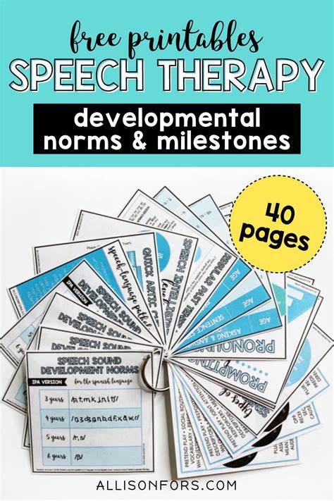 Free Speech Therapy Printables Milestones Hierarchies And More Artofit