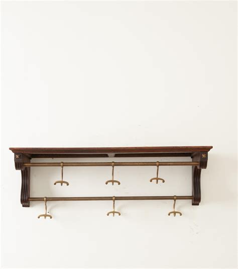 French Oak And Brass Train Rack For Sale At 1stdibs