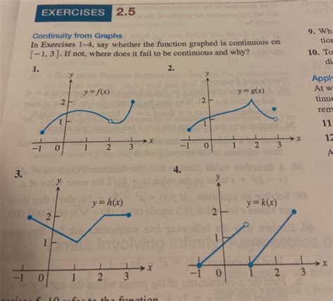 Solved Exercises 25 Continuity From Graphs In Exercises
