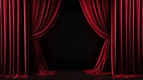 Red Theater Curtain Front Entertainment Stage Photo Background And
