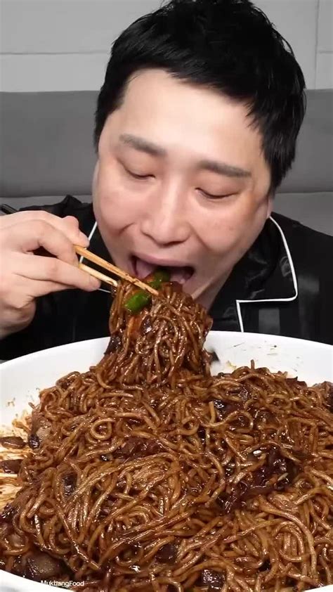 Mukbang Asmr Spicy Jajangmyeon Noodles Challenge Tiktok