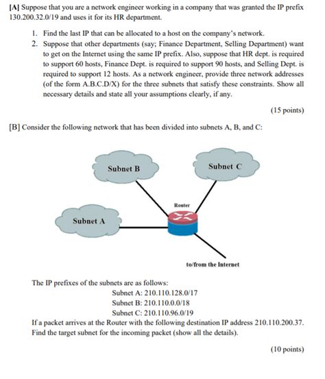 Solved A Suppose That You Are A Network Engineer Working Chegg