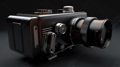 시선을 사로잡는 시각적 효과를 위해 검정색 배경을 배경으로 한 놀라운 3d 영화 카메라 일러스트레이션 놀라 배경 3d 그림 배경 시각적 배경 이미지 Hd 놀라 3d