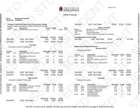 Transcript Pdf Undergraduate Education College Education
