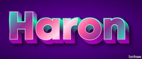 Haron Text Effect And Logo Design Name