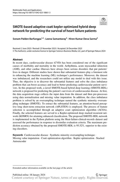 Smote Based Adaptive Coati Kepler Optimized Hybrid Deep Network For