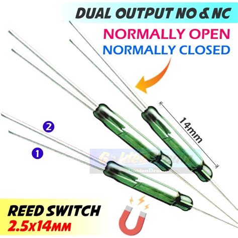 Jual Reed Switch NO NC Dual Output 3 Pin 2 5x14mm RI 90 Saklar Sensor Alarm Shopee Indonesia