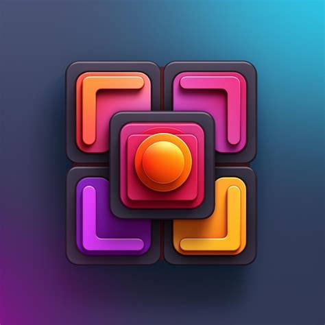 Premium Ai Image A Close Up Of A Colorful Square Object With A Red