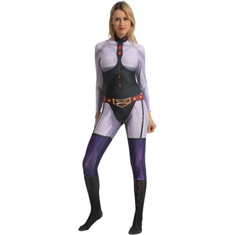 My Hero Academia Midnight Nemuri Kayama Costume Purple White Bodysuit