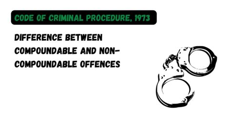 Difference Between Compoundable And Non Compoundable Offences The