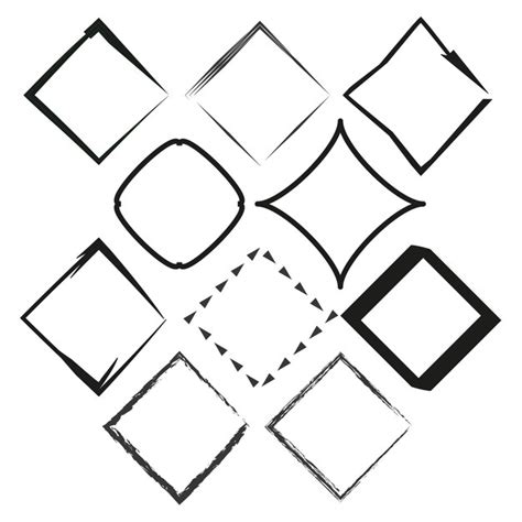 Premium Vector Hand Drawn Rectangular Frames Square Frames Set Vector