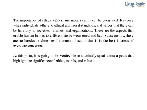 Ethics Values And Morals Their Importance Ppt