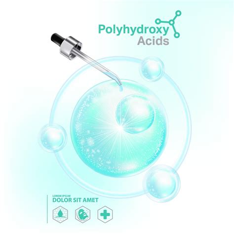 Polyhydroxy Acids Pha Serum Skin Care Cosmetic Premium Vector