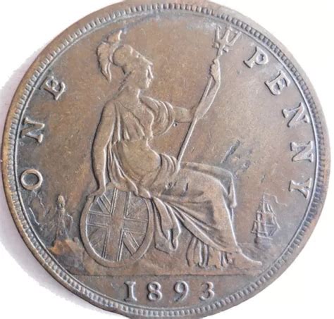 1893 Great Britain Penny High Grade Uncommon Date Type Coin Lot Y17 £15 37 Picclick Uk