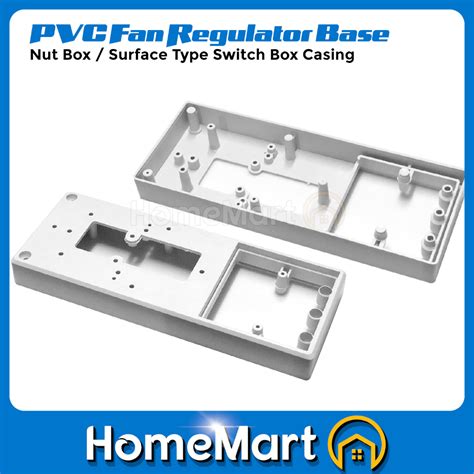 Pvc Fan Regulator Base Nut Box Surface Type Switch Box Casing